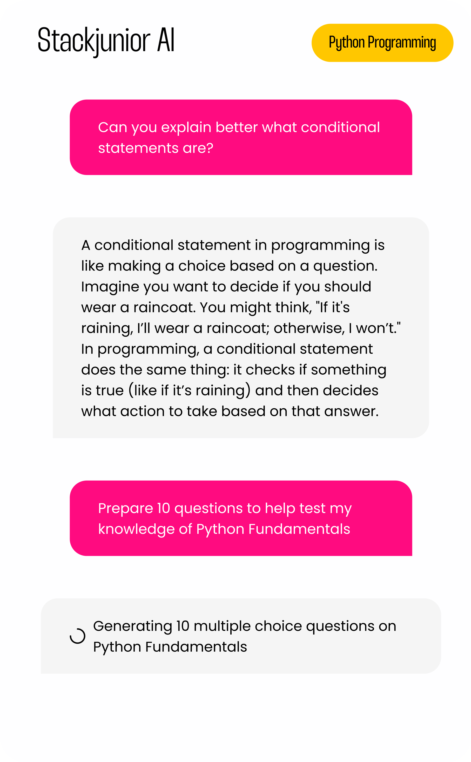 Stackjunior - Creation & Learning Layer for K-12 AI